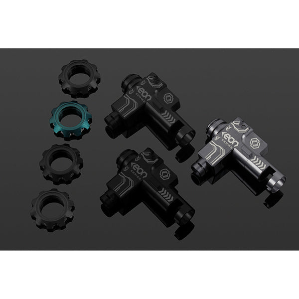GATE EON Hop-Up Chamber Titanium House + Cyan Rotary Dial - Trigger Airsoft