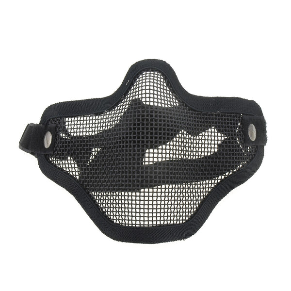 Black Metal Mesh Lower Half Mask for Airsoft - Trigger Airsoft